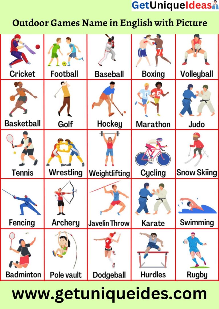 100+ outdoor games in English - GetUniqueIdeas